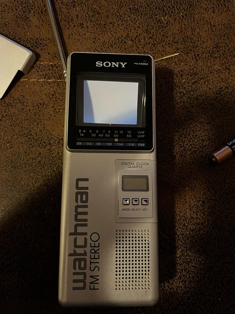 VINTAGE SONY WATCHMAN Model Fd-3A Clock Tv Fm Stereo Receiver $32.18 ...