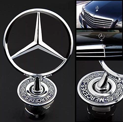 MERCEDES BENZ FRONT Star Bonnet Hood Badge Emblem Spring Mounted W204 £ ...