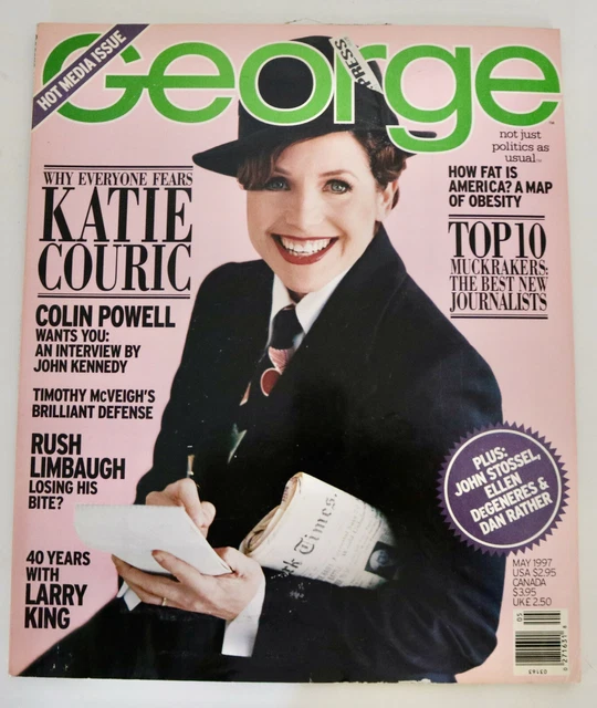 GEORGE MAGAZINE JFK May 1997 KATIE COURIC Larry King Colin Powell £74. ...