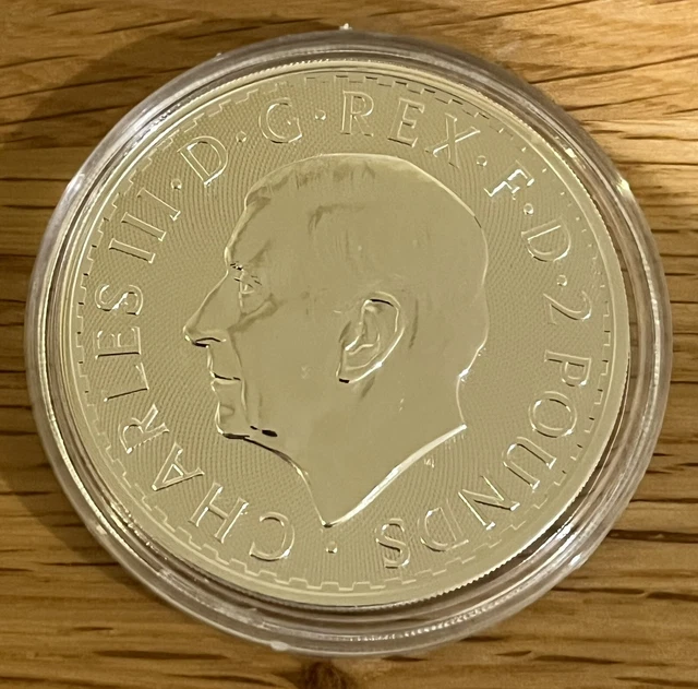 2024 KING CHARLES III 1 Ounce Silver Britannia Coin UK Royal Mint in ...
