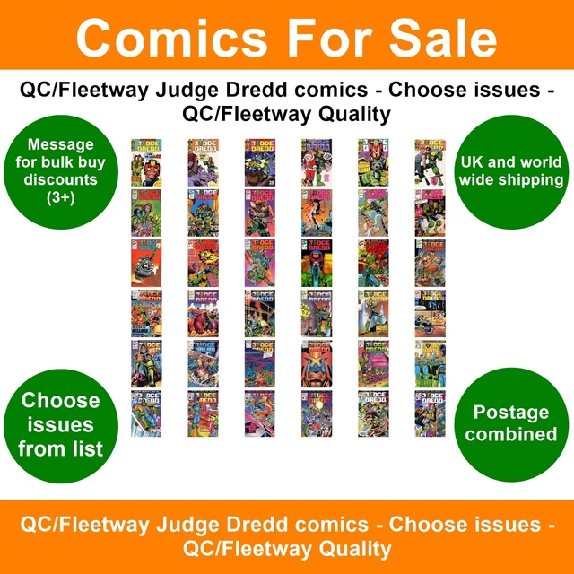 QC/FLEETWAY JUDGE DREDD comics - Choose issues - QC/Fleetway Quality £2 ...