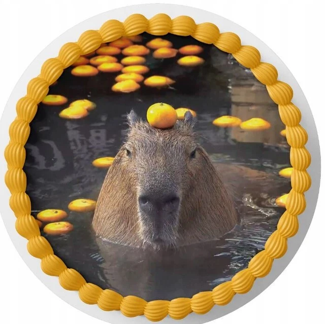 CAPYBARA WASSERSCHWEIN ESSBAR Kapibara Tortenaufleger Torte Zuckerbild ...