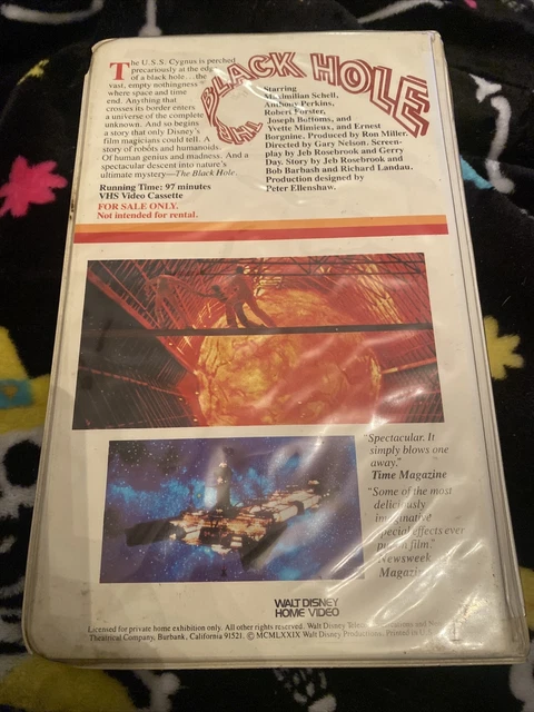 1979 WALT DISNEY Vhs Home Video The Black Hole Vhs With Clamshell £4.70 ...