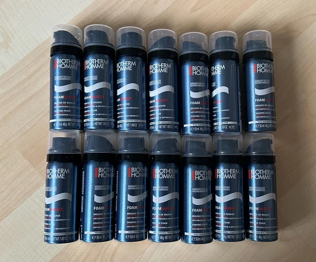 BIOTHERM HOMME FOAM Shaver Mousse de Rasage Rasierschaum 14 x 50 ml NEU ...