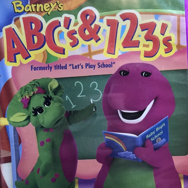 VINTAGE BARNEY ABC'S & 123's Let's Play School VHS 1999 Clam Shell Kids ...