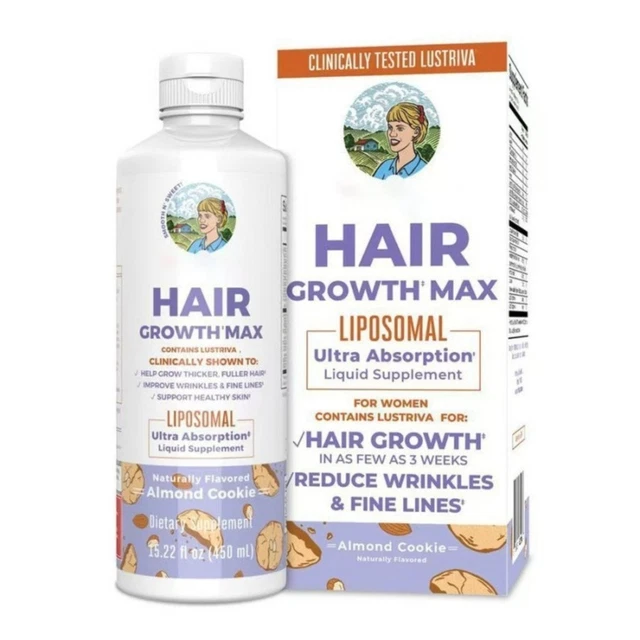 MARY RUTH’S WOMENS Hair Growth MAX Lipsomal With Lustriva Liquid ...