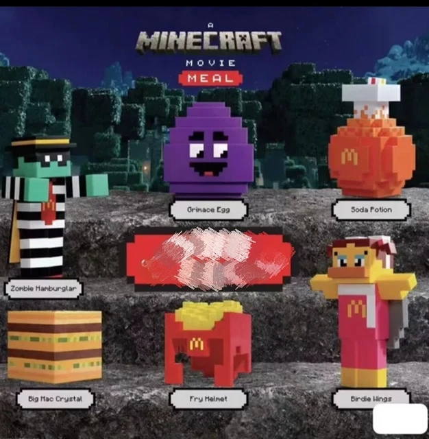 2025 MINECRAFT MOVIE Happy Meal Toys Completed Set Of 6 Without CDK Not ...