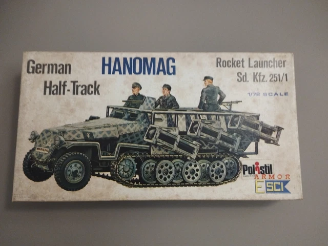 GERMAN HALF TRACK Hanomag Rocket Launcher 1:72 ESCI Kit #8022 Nuovo EUR ...