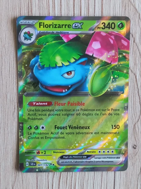 CARTE POKÉMON - FLORIZARRE EX 001/142 COURONNE STELLAIRE CARTE NEUVE FR ...