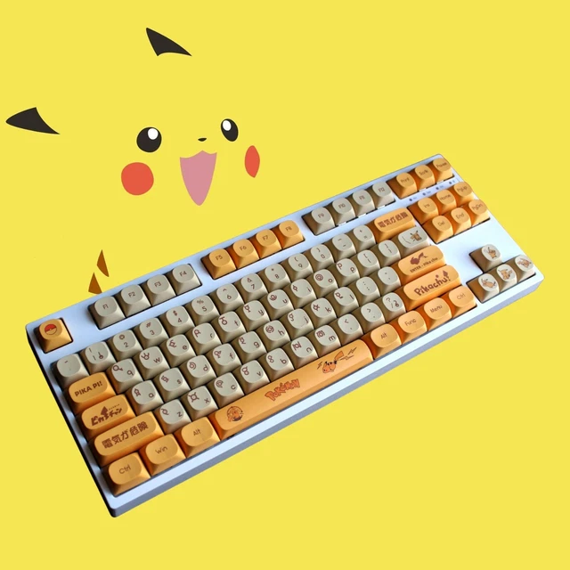 ANIME POKEMON CUSTOM Keycaps Pikachu Theme For Mechanical Keyboards XDA ...