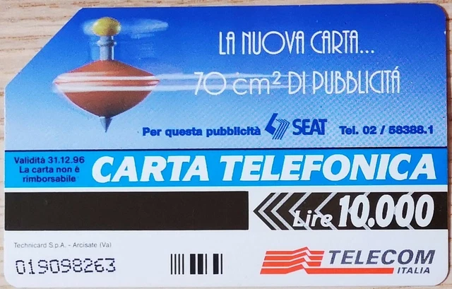 CARTA TELEFONICA SE Mi Gira Di Cambiare (Bifacciale) L. 10.000 (322 ...