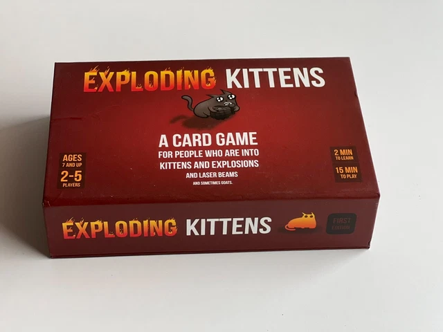 EXPLODING KITTENS CARD Game First Edition 2 to 5 Players Ages 7 Up Toy ...