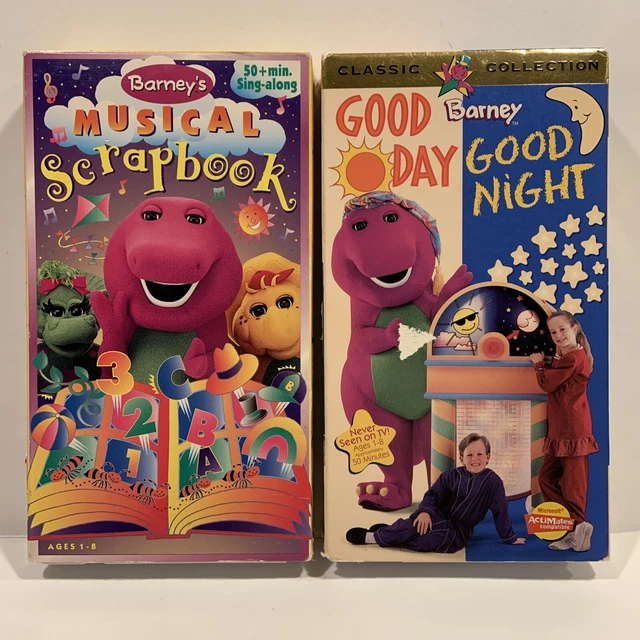 BARNEY VHS LOT - Barneys Musical Scrapbook & Good Day Good Night (VHS ...