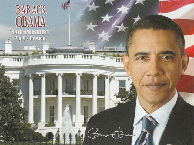 &PRESIDENT BARACK OBAMA& /The 44th US President/ 2009-2017 {Postcard ...