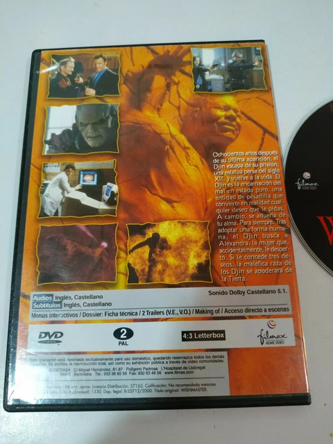 WISHMASTER WES CRAVEN Terror - DVD Slim Spanish English £16.01 ...