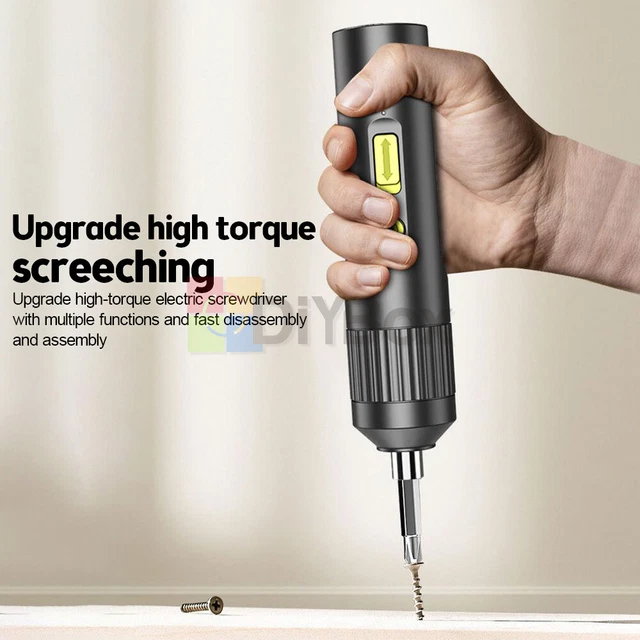 Mini Cordless Electric Power Screwdriver Drill Bit Set Home Diy Kit