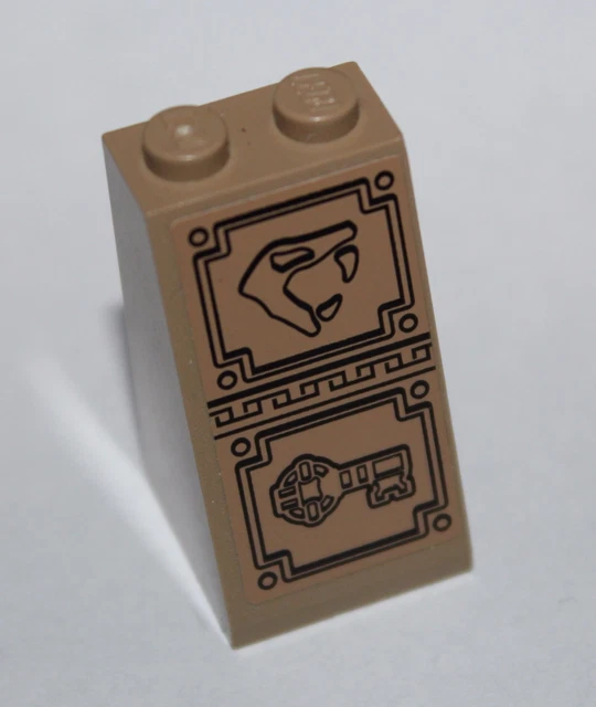 LEGO NINJAGO DARK Tan Slope+sticker ref 3684cpb017 set 70748 Titanium ...