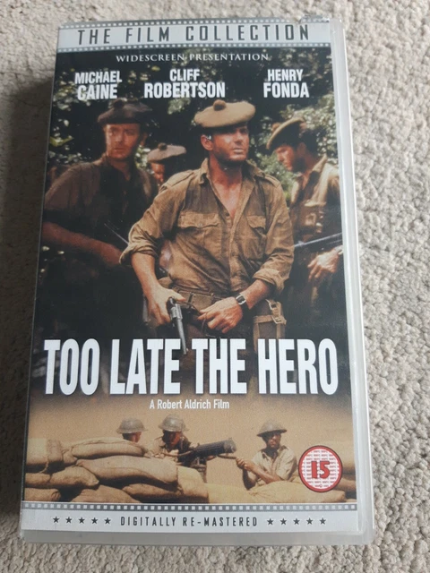 TOO LATE THE Hero, Vhs Video, Michael Caine EUR 9,34 - PicClick IT