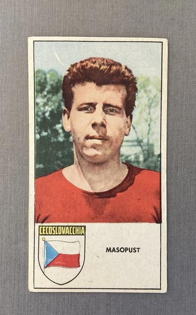1962 JOSEF MASOPUST Card/Figurina Stella World Cup Chile Czechoslovakia ...