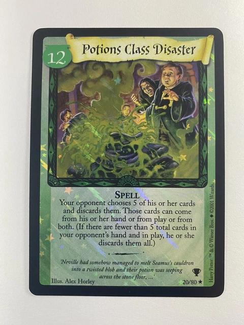 HARRY POTTER TCG Potions Class Disaster #20 Rare Foil CCG Pack Fresh ...