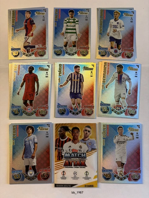TOPPS - UEFA CL Match Attax 2024/2025 (24/25) - Set of 27 Heritage Foil Cards £70.84 - PicClick UK