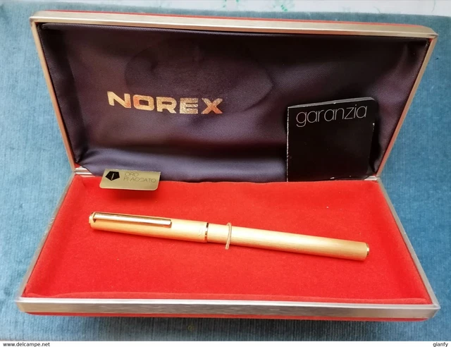 PENNA STILOGRAFICA NOREX Placcata Oro 1960 Italian Fountain Pen Gold ...
