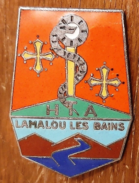 HTA LAMALOU LES BAINS Insigne Badge Hôpital des Armées Service Santé ORIGINAL EUR 11,99 ...