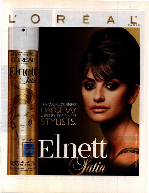 ROLL9. ADVERT 14X11& L'oreal Elnett Sation - Penelope Cruz £14.99 ...