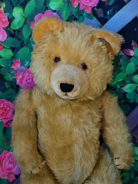 VINTAGE LARGE CHILTERN Ting-a-Ling Mohair Musical Teddy Bear (48 cms ...