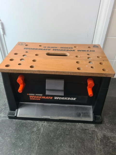 BLACK & DECKER Workmate Workbox Wm450 Toolbox Hopup With Tray £50.00 ...