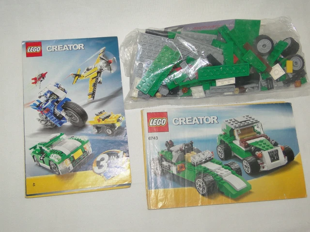 LEGO CREATOR 6743 Flitzer vert 3-en-1 complet avec OBA EUR 11,33 ...