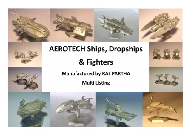 BATTLETECH AEROTECH SPACESHIPS Fighters and Dropships Ral Partha Multi ...