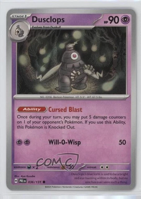 2025 POKEMON SV: Prismatic Evolutions (PRE) Dusclops #036 0i4k £2.28 ...