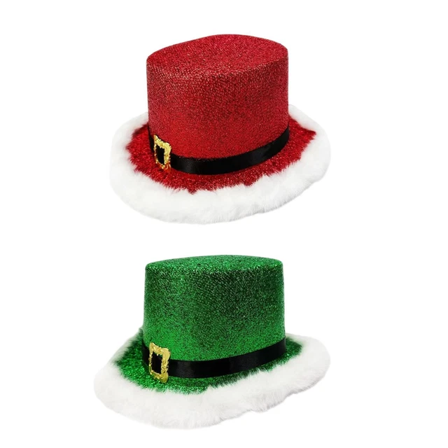 CHRISTMAS TOP HAT Elf Hat for Photo Prop Stage Performance Dress up ...