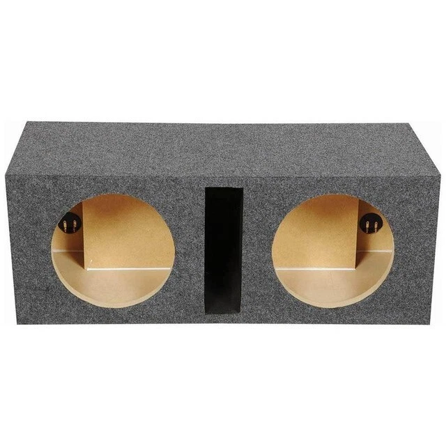 DUAL 10 INCH Heavy-Duty MDF Ported Vented Subwoofer Box | Grey 2 x 10 ...