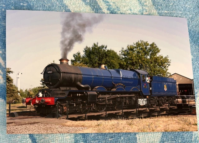 STEAM LOCOMOTIVE PHOTO Railway Photograph Gwr Blue King 6023 Engine ...