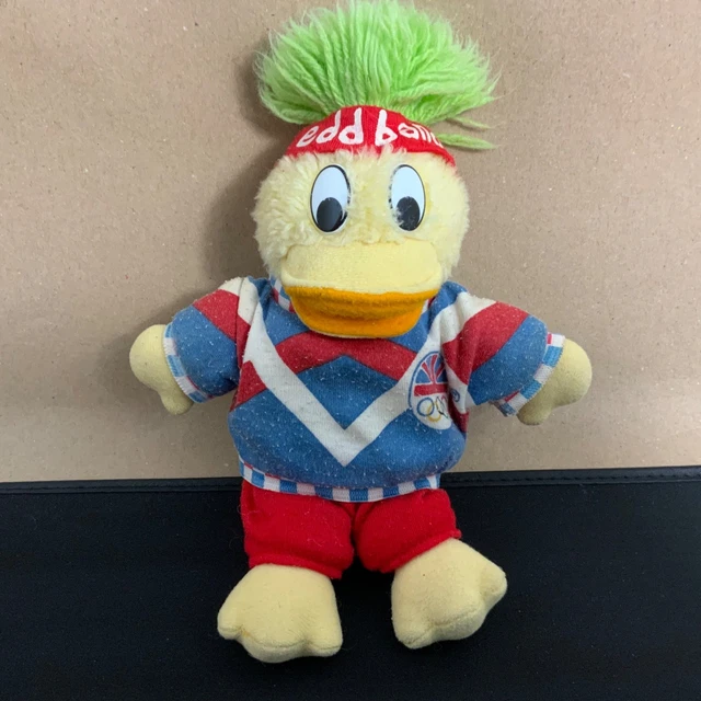 VINTAGE EDD THE Duck Plush Olympic Mascot Great Britain 8” Toy 1990 BBC ...