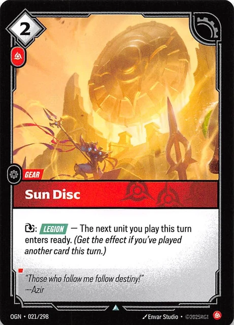 SUN DISC 021/298 Origins NM Riftbound League of Legends ShipNow TCG LOL ...