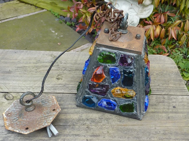 VINTAGE 1950S BRUTALIST Peter Marsh Rock Glass Porch Ceiling Mounted Light Lamp £63.12 - PicClick UK