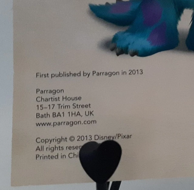 DISNEY PIXAR MONSTERS UNIVERSITY Sticker Scene BOOK VGC PARRAGON 2013 ...