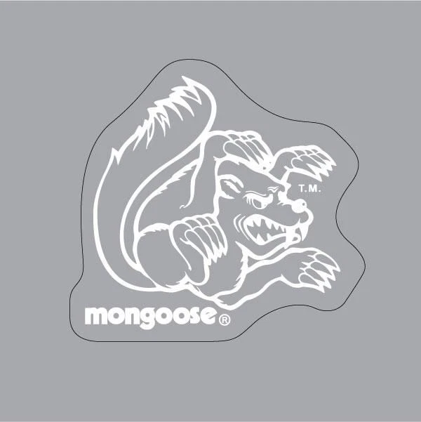 MONGOOSE - HELMET side Decals (pair) - White - Old school bmx $22.00 ...