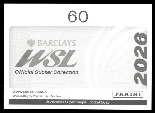 PANINI WSL 2026 Sticker Arsenal Game (Arsenal) No. 60 £2.49 - PicClick UK