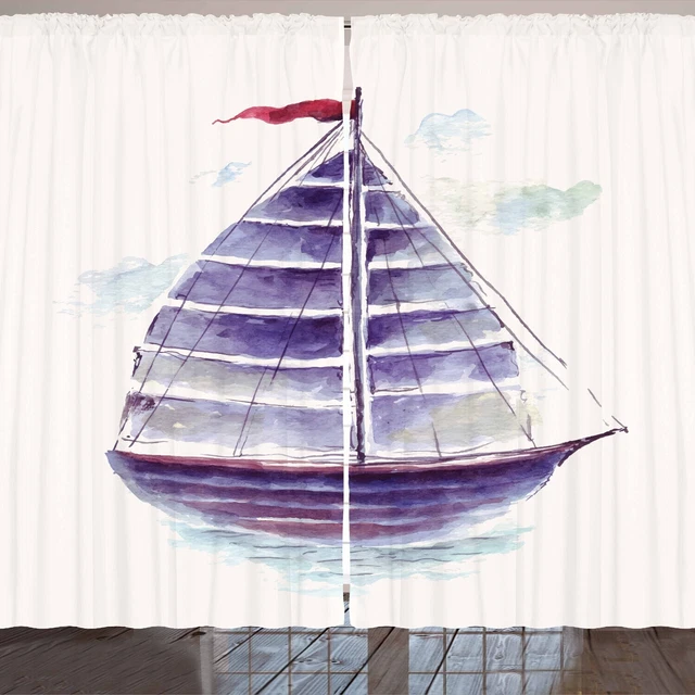 VINTAGE BOAT RUSTIKALE Gardine Retro Schiff Antike EUR 45,99 - PicClick DE