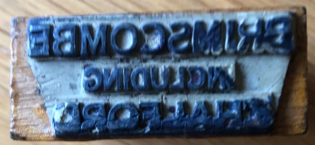 GWR INK STAMP For Brimscombe And Chalford $6.44 - PicClick