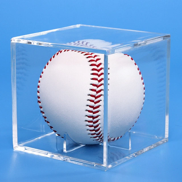 QUALITY ACRYLIC BASEBALL Box Display Golf Tennis Ball Transparent C#km ...