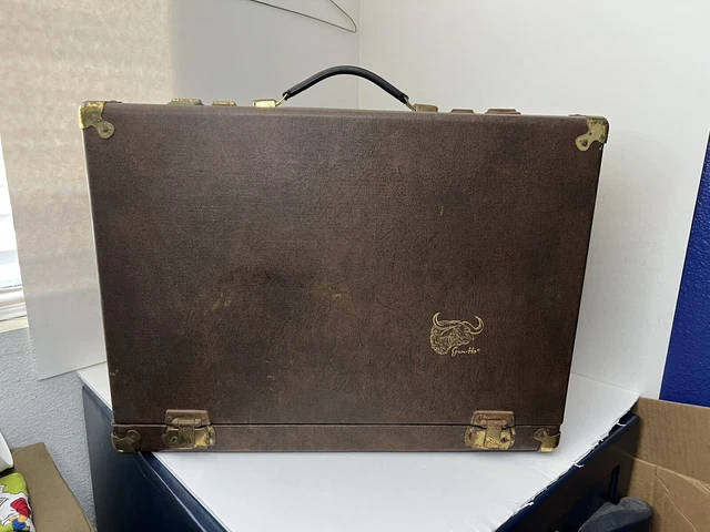 VINTAGE GUN-HO PISTOL Case with Sliding Shelf and Adjustable Dividers ...