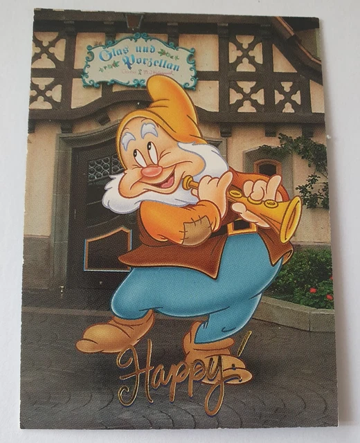 WALT DISNEY WORLD Signature Series Card Seven Dwarfs Happy 7 $6.54 ...