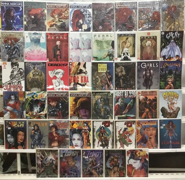 BAD GIRL COMIC Book Lot of 45 - Shi, Pearl, Ghost, Anna Mercury, Tomoe ...