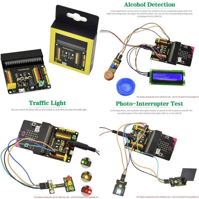 KEYESTUDIO MICROBIT SENSOR Breakout Board V2 I2C SPI mciro USB for BBC ...