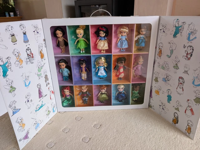 DISNEY STORE ANIMATORS Collection Princess MINI DOLL SET 15 Figures ...
